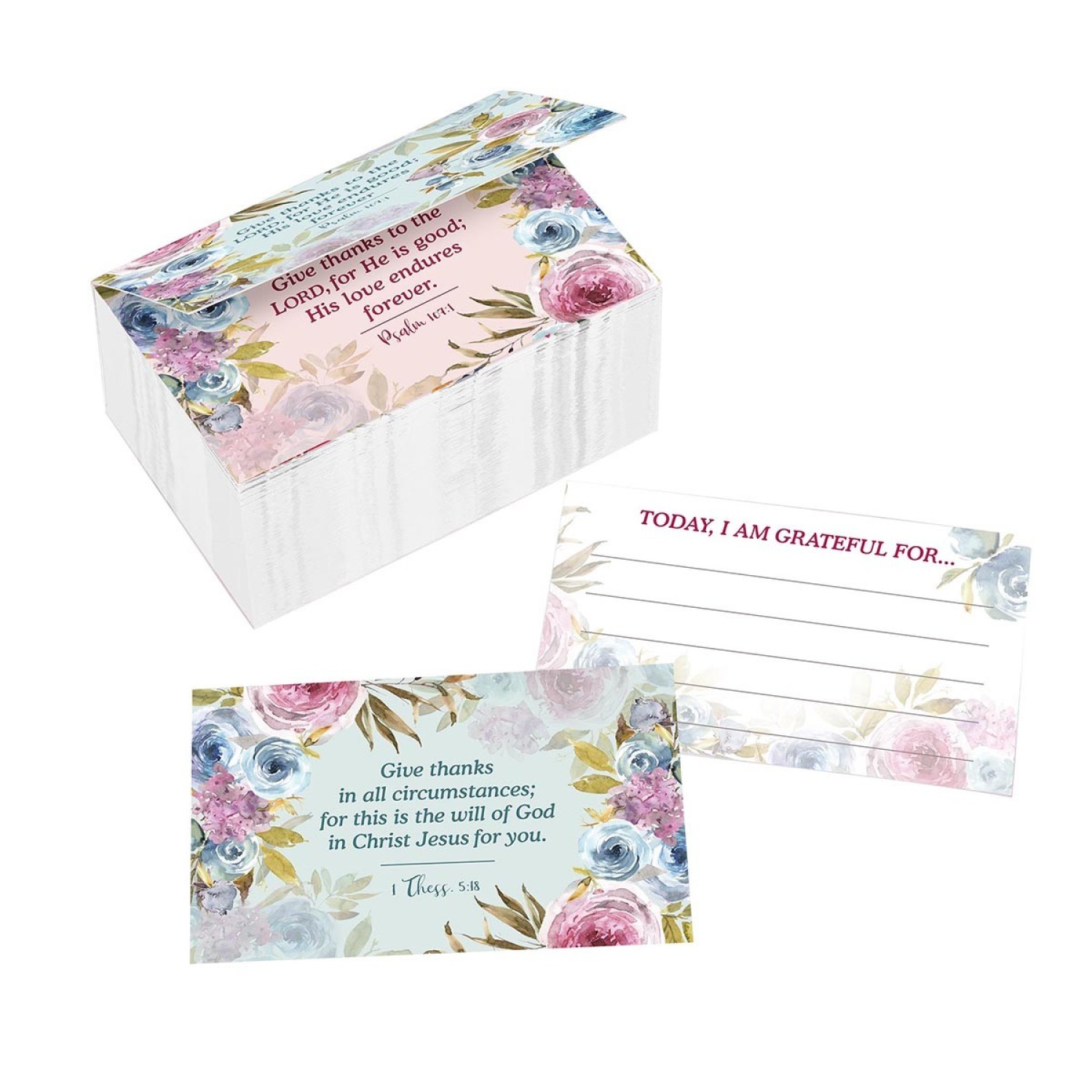 JAR005-Give Thanks Pink Ranunculus Glass Gratitude Jar with Cards 基督教玻璃罐禮品