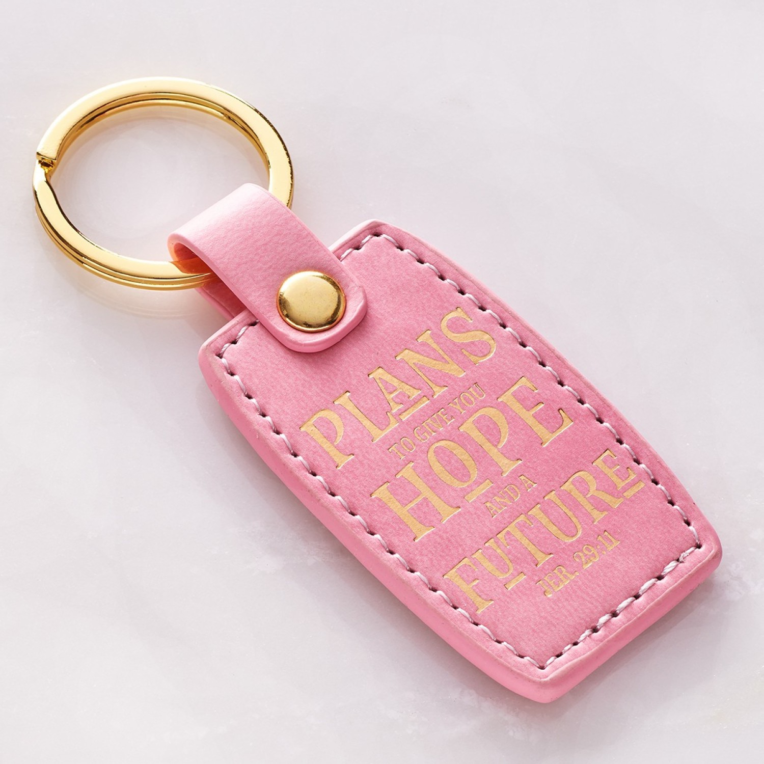 KLL012-Hope and Future LuxLeather Christian Key Ring 基督教鑰匙圈