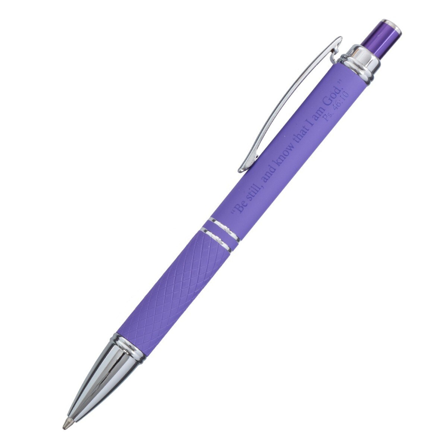 PEN278-Be Still and Know Purple Christian Gift Pen and Case 基督教禮品筆